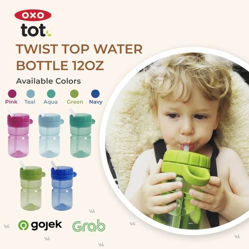 Jual OXO TOT Twist Top Handle Water Bottle Navy - Botol minum anak ...