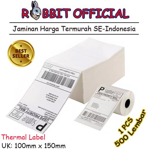Jual KERTAS RESI LABEL THERMAL BARCODE ROLL A6 100x150mm Isi 500 Pcs - LIPAT - Jakarta Utara ...