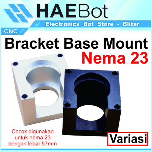 Jual [HAEBOT] Bracket Base Mount Motor Stepper Nema 23 57 Dudukan ...