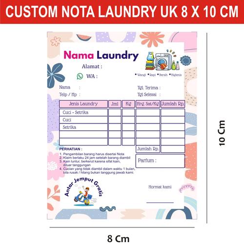 Jual CUSTOM NOTA LAUNDRY MINI - 1 ply - Kota Surakarta - DNA Graphic ...