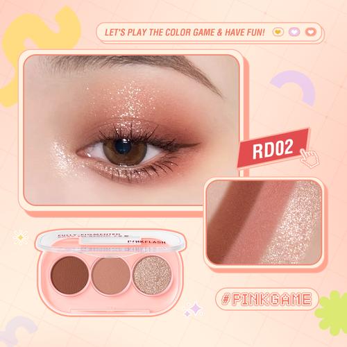 Promo PINKFLASH 3 Shades Eyeshadow Palette Glitter High Pigment PFE23 ...