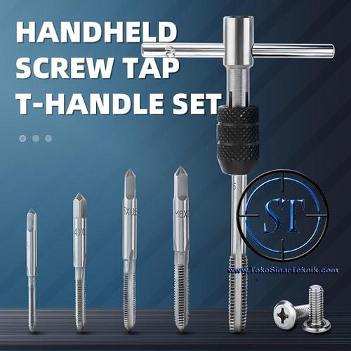 Jual Alat Pembuat Drat Hand Tap Thread Metric Plug Tap M3-M8 T Type ...