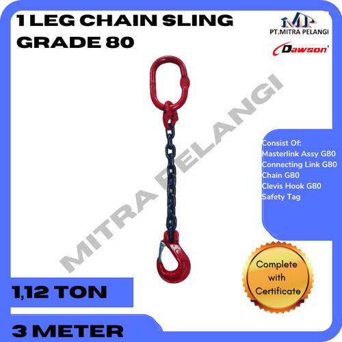 Jual 1 Leg Chain sling Grade 80 1,12 Ton - 3 Meter Dawson - Kab. Bogor ...
