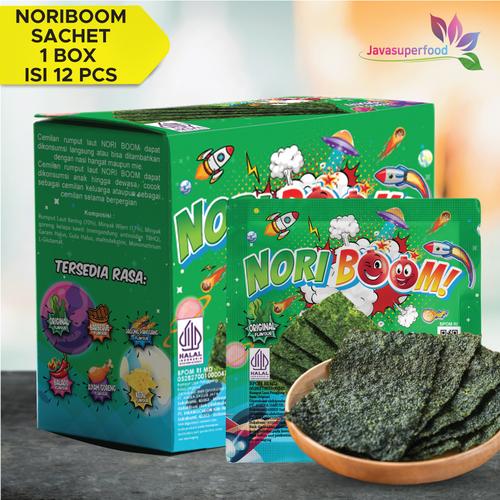 Jual NorIBoom 1 BOX ISI 12 / Nori Sachet Seaweed Snack 3g Halal ...