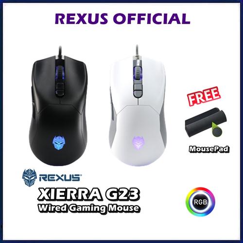 Jual Rexus Xierra G23 RGB Wired Gaming Mouse Lightweight G 23 - Black ...
