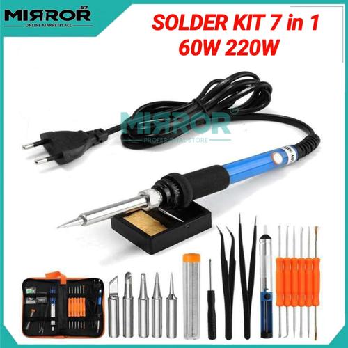 Jual Solder Listrik Set Lengkap Peralatan Solder Kit 7 in 1 60W 220V - Jakarta Pusat - MIRROR57 ...