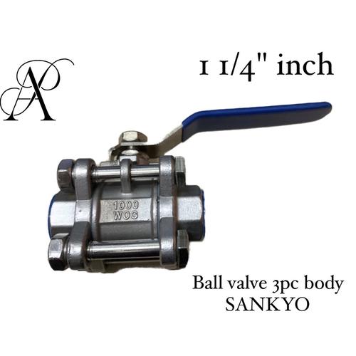 Jual Stop kran air ball valve sankyo 1 1/4 inch 3pc body - Jakarta Barat - Asia Pneumatic ...
