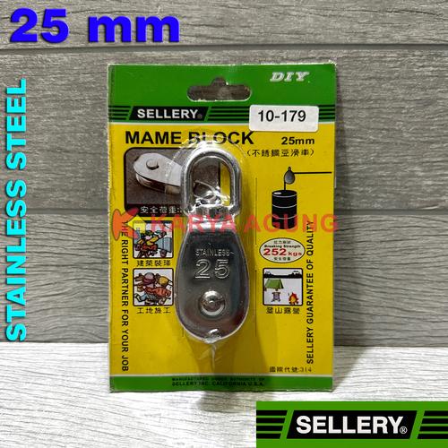 Jual SELLERY Mame Block 25mm STAINLESS / Katrol Roda Tunggal 1 inch 1 ...