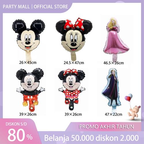 Jual Balon Foil Karakter Mini Disney Princess Mickey Mouse Minnie Mouse ...