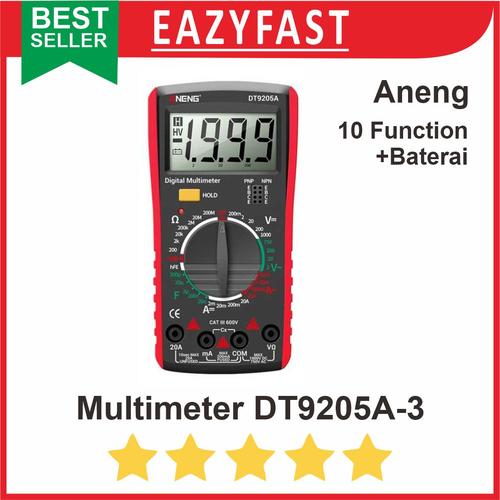 Jual Multimeter Digital DT-9205A 9205 Avo Volt Ampere Ohm Multi Meter ...