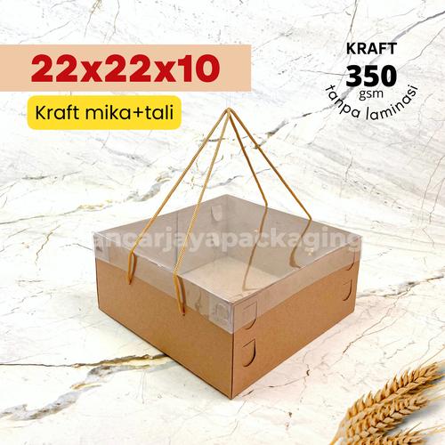 Jual Kraft Mika Tali Box Kue Tart Cake Roti Hampers Kotak Kemasan ...