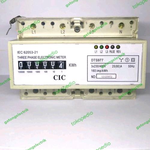 Jual kwh meter three phase energi meter DTS 977 20(80)a 3x230/400v ...