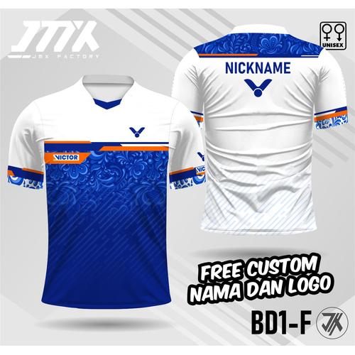 Jual jersey badminton victor batik kaos bulu tangkis free nama dan logo ...