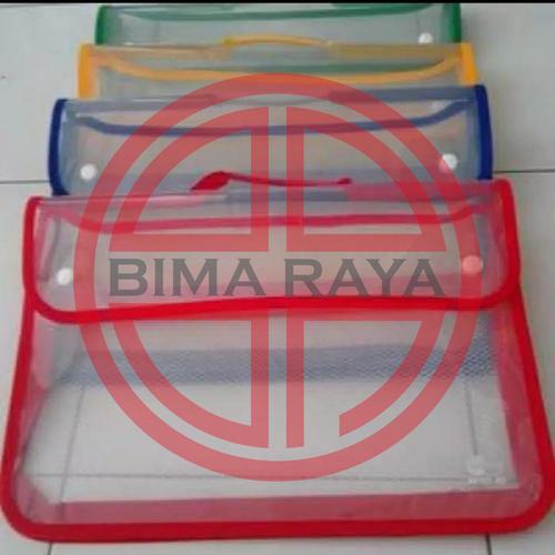 Jual Map kancing plastik F4 transparan / map transparan F4 - Kota ...