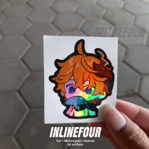 Jual Sticker Hologram Stiker Genshin - Tartaglia - Anime Wibu Jepang ...
