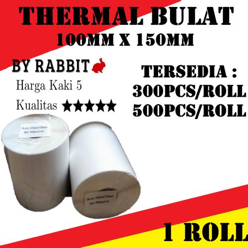 Jual 100 X 150 mm KERTAS STICKER DIRECT THERMAL LABEL BARCODE 300pc - 500 - Kab. Tangerang ...