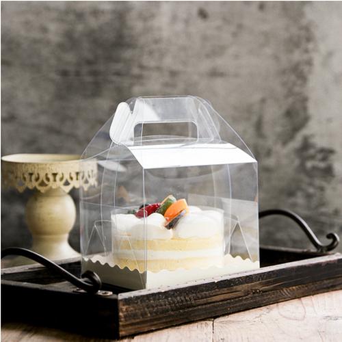 Jual Box Hadiah Kotak Kue Transparan Box Cake Plastik Souvenir Bag 1122 ...
