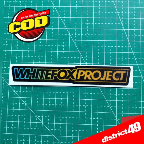 Jual Stiker Print Cut Laminasi Tahan Air - Stiker WHITE FOX PROJECT ...