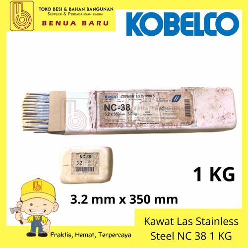 Jual Kawat Las Stainless NC 38 3.2 MM x 350 MM KOBELCO / NC 38 3.2 MM - Kab. Bekasi - Benua Baru ...