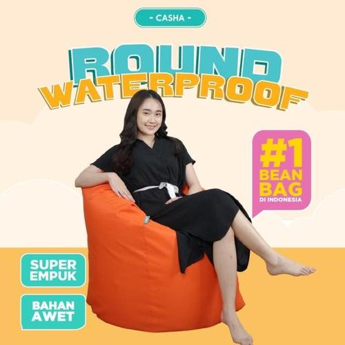 Jual Casha- Round Bean Bag Medium Bahan Waterproof Plus Isi - Bean Bag - ABU TUA - Jakarta ...