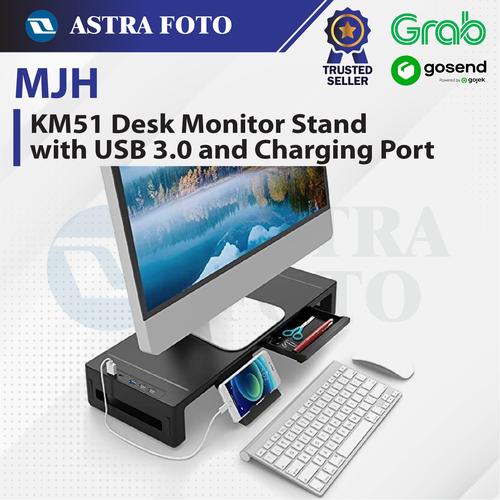 Jual MJH Meja Laptop Desk Monitor Stand with USB 3.0 and Charging Port ...