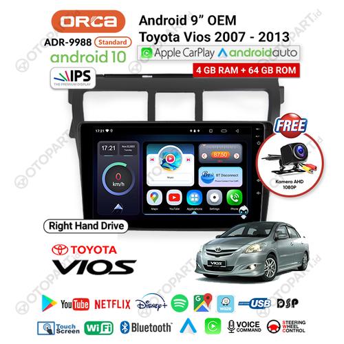 Jual Head Unit TV Android 9″ inch + Frame OEM Toyota VIOS ORCA - NEW ...