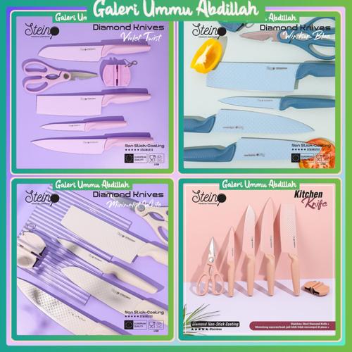 Promo Stein Cookware Pisau Diamond Knives set 6 in 1 - Violet Twist - Jakarta Barat - Galeri ...