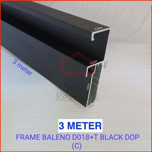 Jual Frame Alumunium Handle HITAM Profil Lis Kaca Lemari Bingkai Frame ...