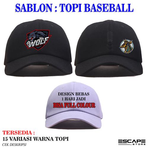 Jual Topi Baseball Caps Pria Wanita Bonus Custom Sablon Full Warna 1 ...