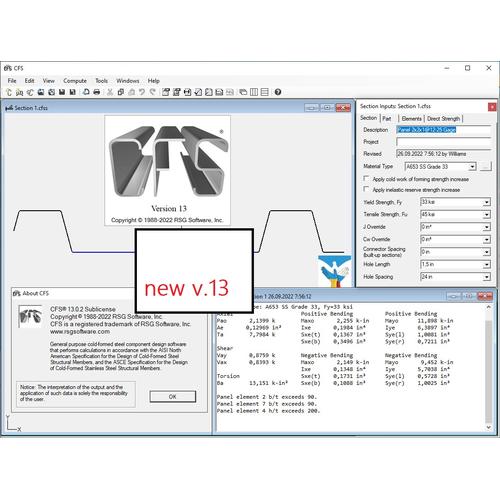 Jual RSG CFS v13.0.2 CFS Cold Formed Steel Design Software RSG CFS v13 ...