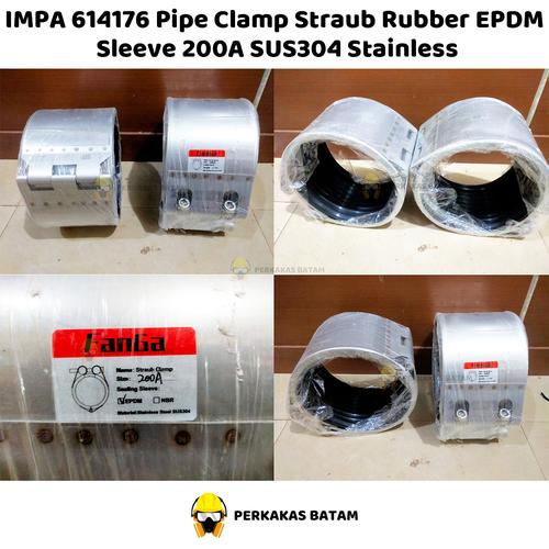 Jual IMPA 614176 Pipe Clamp Straub Rubber EPDM Sleeve 200A SUS304 ...