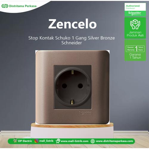 Jual Schneider Zencelo Stop Kontak 1G Schuko -SilverBronze-E84426_16S ...