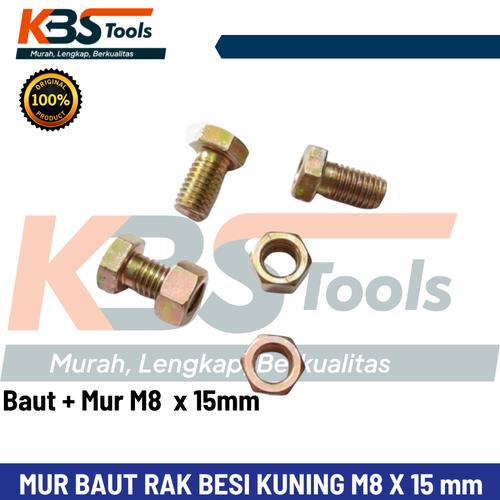 Jual Mur Baut Rak Besi M8 x 15mm Kuning - Baut Besi Siku Lubang Serbaguna - Kota Makassar ...