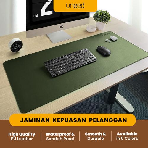 Promo UNEED Premium Mousepad PU Leather Desk Pad Waterproof - Size S ...