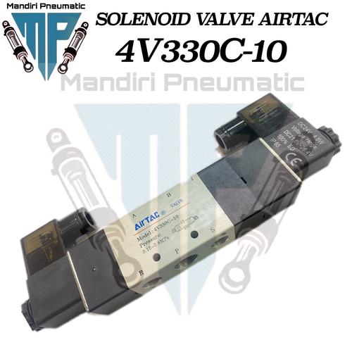 Jual Solenoid valve airtac 4v330c-10 drat 3/8” ac220/dc24/ac110 airtac ...