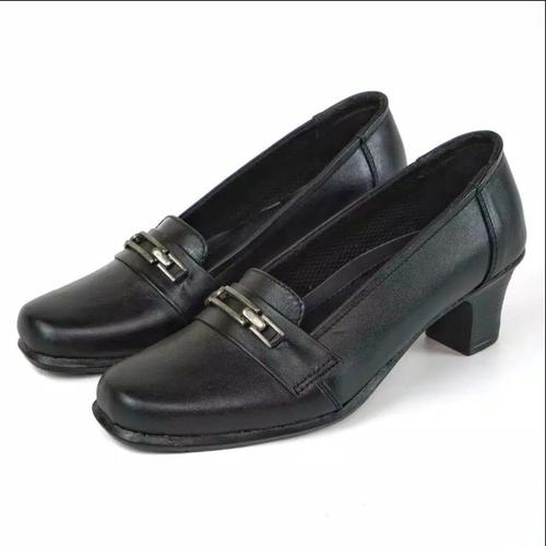 Jual Sepatu Wanita Heels Formal Fantofel Kulit Asli H015 - Hitam, 36 ...