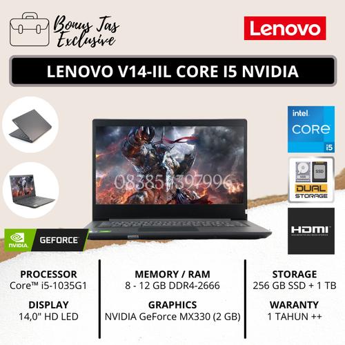 Jual LENOVO GAMING V14-IIL CORE I5-1035G1 12GB RAM SSD 256GB+1TB 14" NVIDIA - 12 gb - Jakarta ...