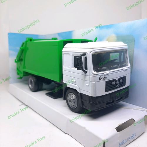 Jual Miniatur Mobil Truk Sampah Truck MAN F2000 Diecast LONG HAULER ...