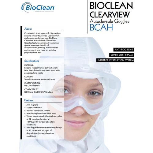 Jual Kacamata Safety Steril Autoclavable Goggles BCAH merk BIOCLEAN ...