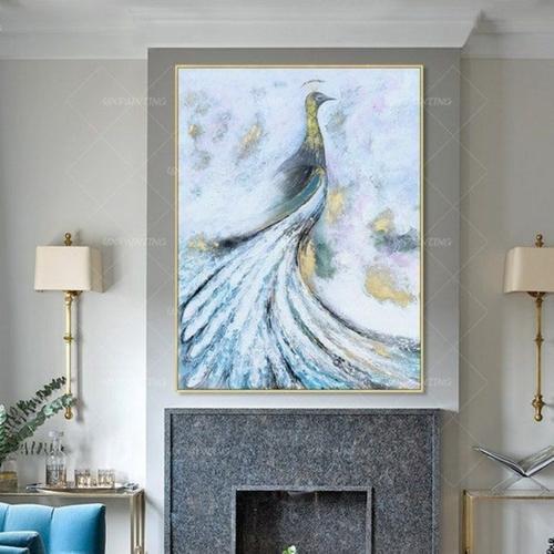 Jual lukisan burung merak | lukisan burung merak modern | hiasan ...