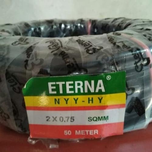 Jual Kabel Listrik Eterna NYY HY 2X0.75 Kabel Serabut 50 meter - Hitam ...