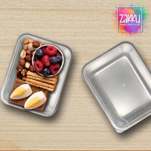 Jual ZAKKU KOTAK MAKAN STAINLESS 600 ml/ KOTAK MICROWAVE (RF18.11-2 ...
