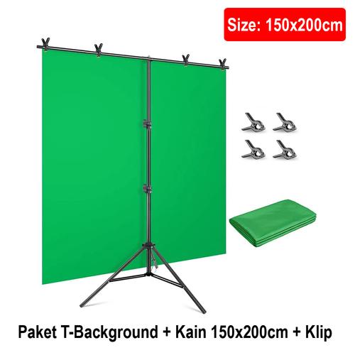 Jual Paket Tiang dan Kain Background Foto Produk Green Screen 150 x ...