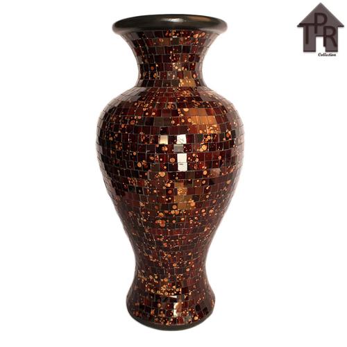 Jual Guci seni mozaik vas SXY motif coklat bercak gold - Tinggi 60cm ...