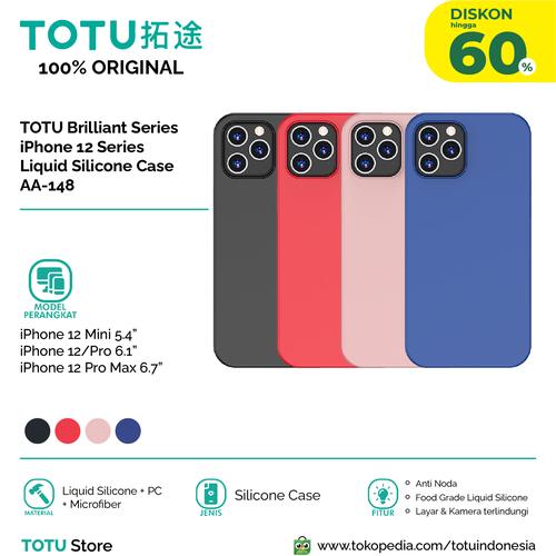 Promo TOTU Casing iPhone 12/Mini/12 Pro/Max Liquid Silicone Case Anti ...