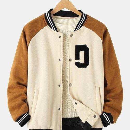 Jual (Bisa CUSTOM) jaket baseball varsity pria wanita D bigsize hitam ...