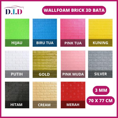 Jual (PAKET 10 LEMBAR) WALLFOAM 3D BATA WARNA TEBAL 3MM 70 X 70 CM TERMURAH - PUTIH - Jakarta ...