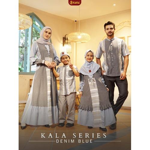 Jual Baju Couple Keluarga + Keke Sarimbit Kala Series Denim Blue ...