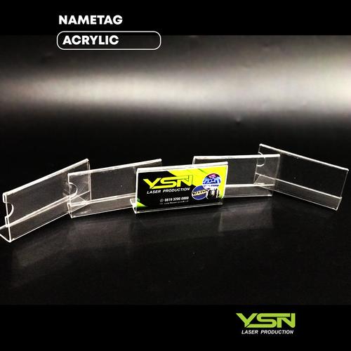 Jual Nametag acrylic I Acrylic Bening I ID CARD I Nama Dada Acrylic ...