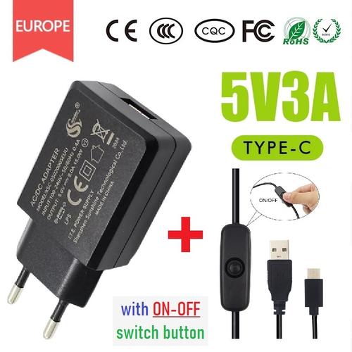 Jual Adaptor Power Supply - Raspberry Pi 4 Model B (USB-C Type-C Tipe C ...